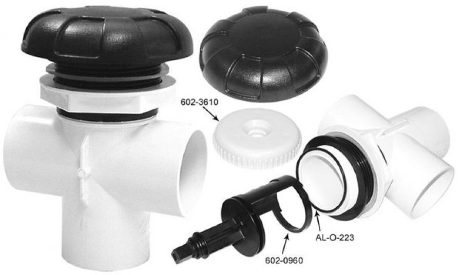 Cap, WW Top Access Diverter Valve, 2", Buttress Thread: Hot Tub Parts for Spas - Quality Spa ...